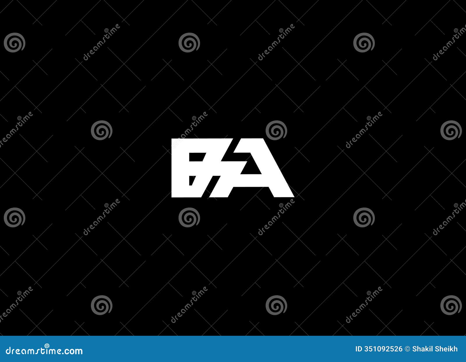 BA Logo Design Template Vector Branding Logo Design. Letter AB Or BA ...