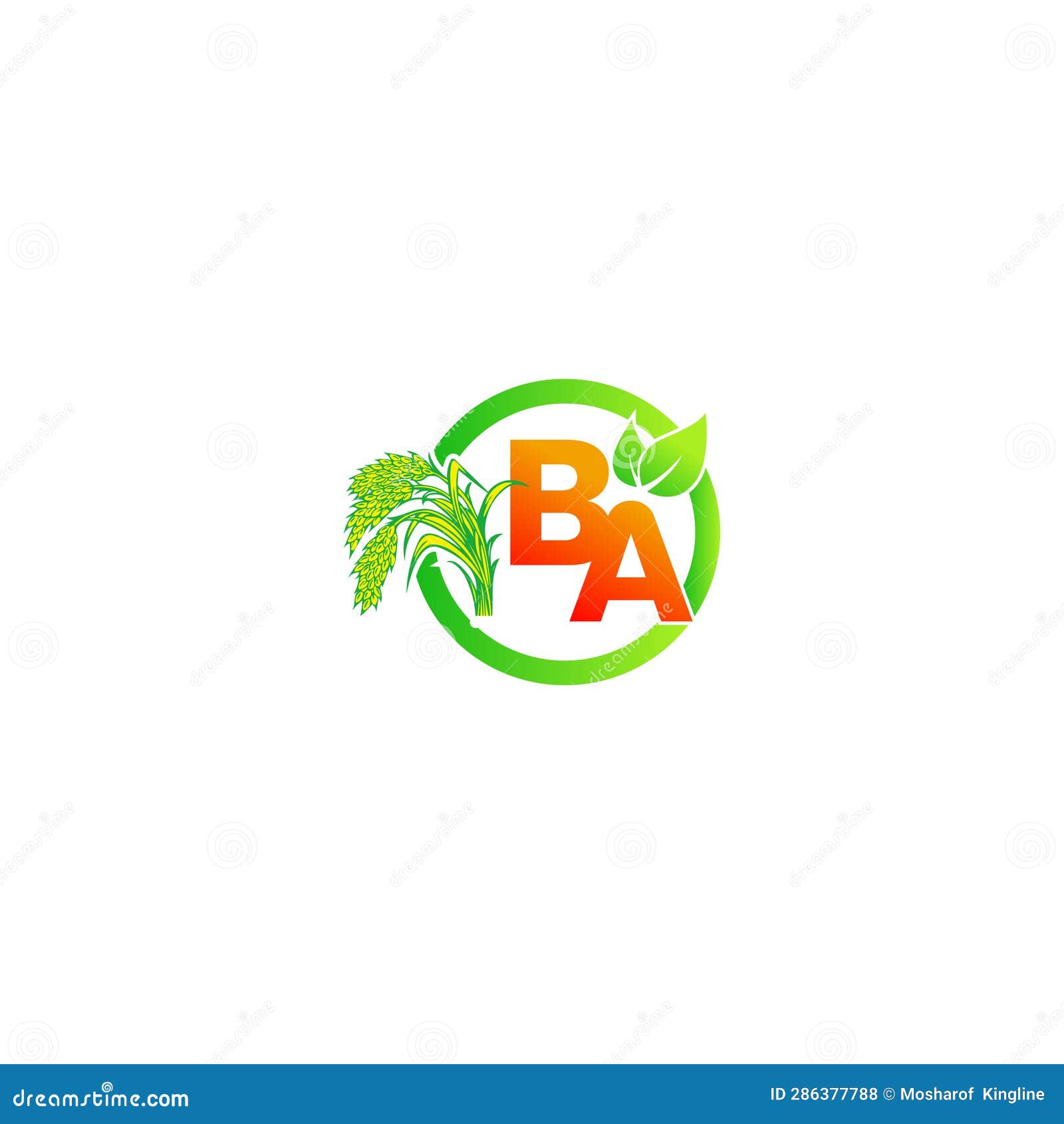 BA Logo Design Template Vector Graphic Branding Element. Stock Vector ...