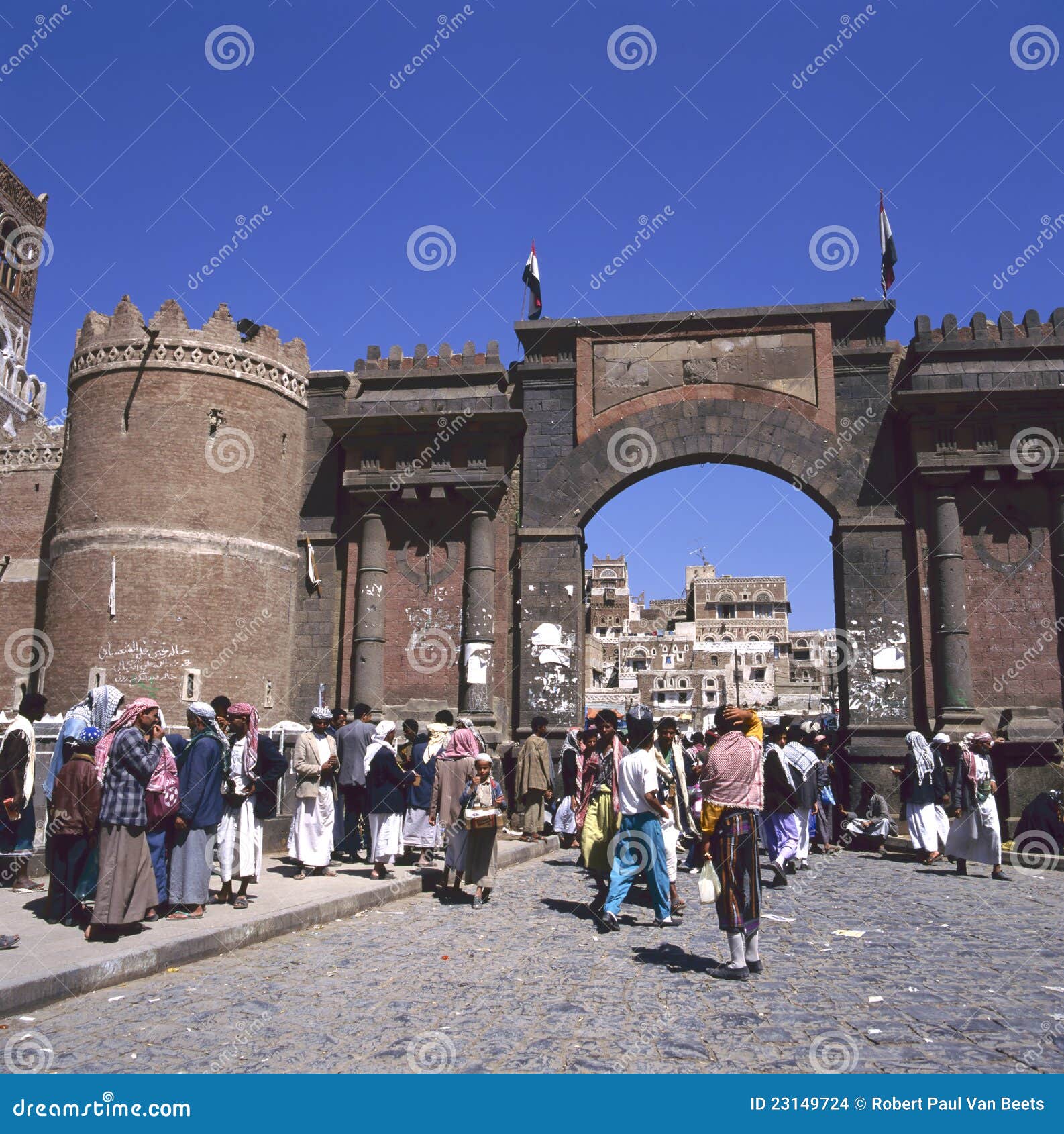 Bab al Yemen, Sana a editorial stock image. Image of sanaa - 23149724