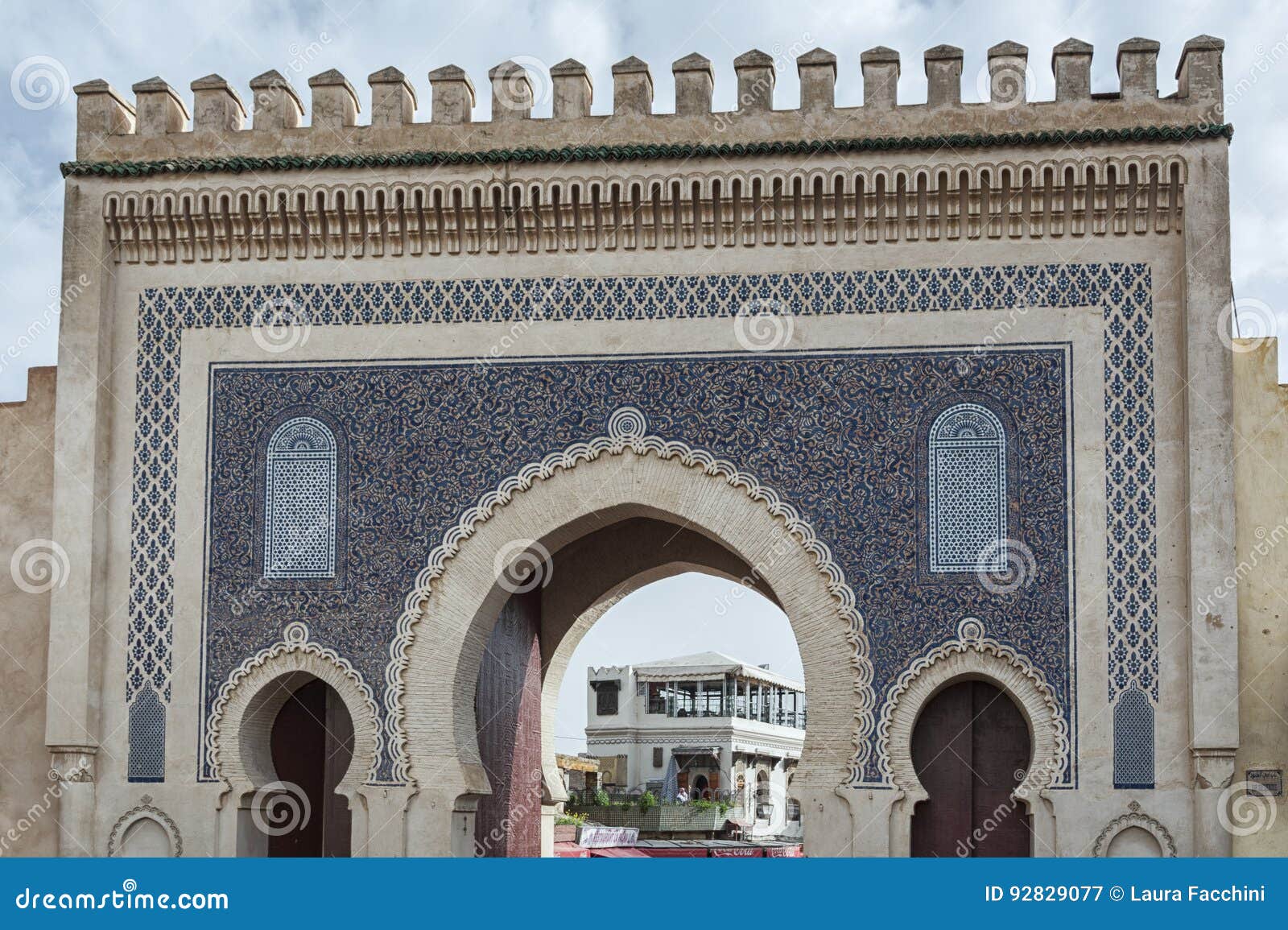 Bab Bou Jeloud Gate the Blue Gate Located at Fez Editorial Photography ...