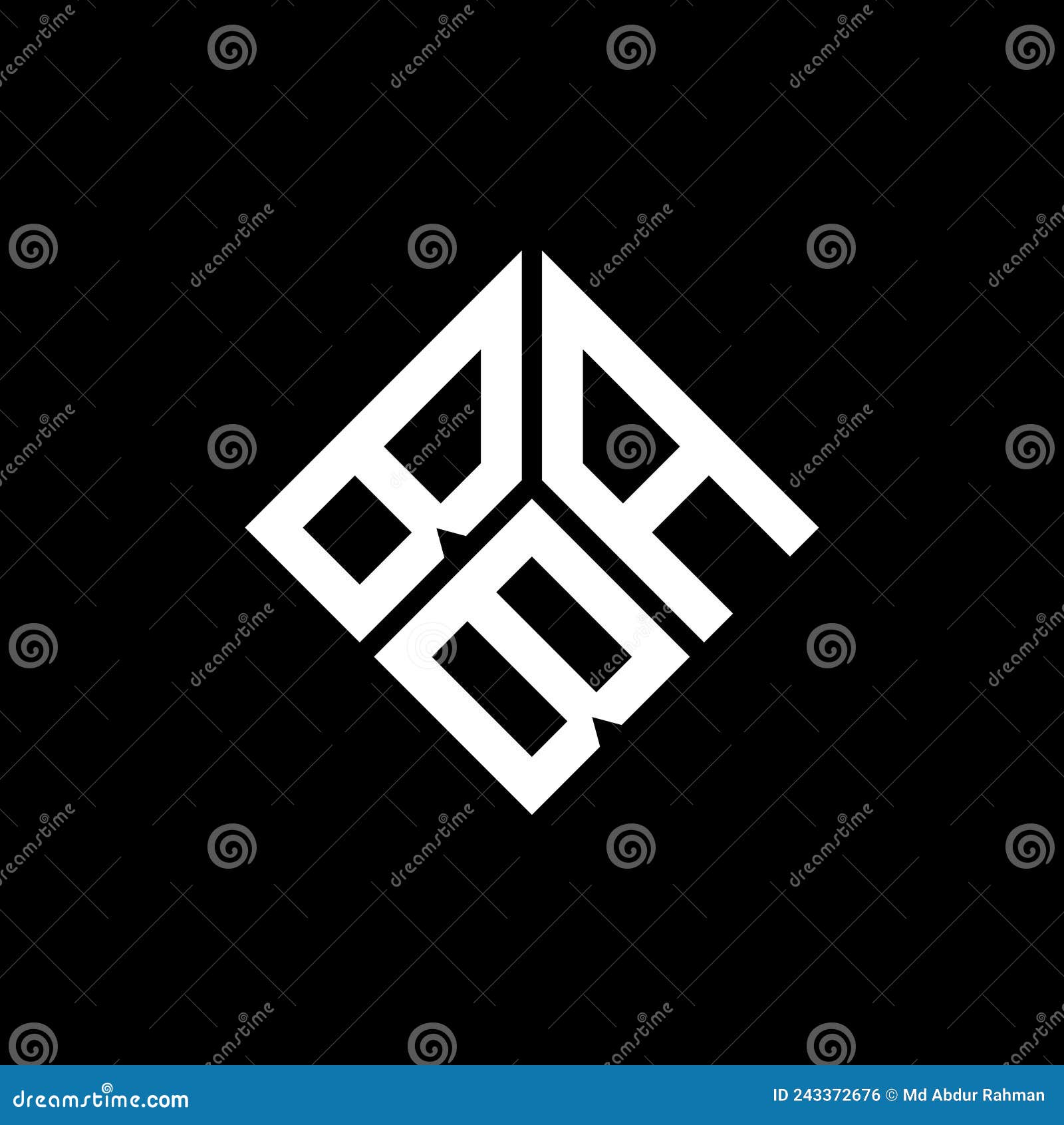 BAB Letter Logo Design on Black Background. BAB Creative Initials ...