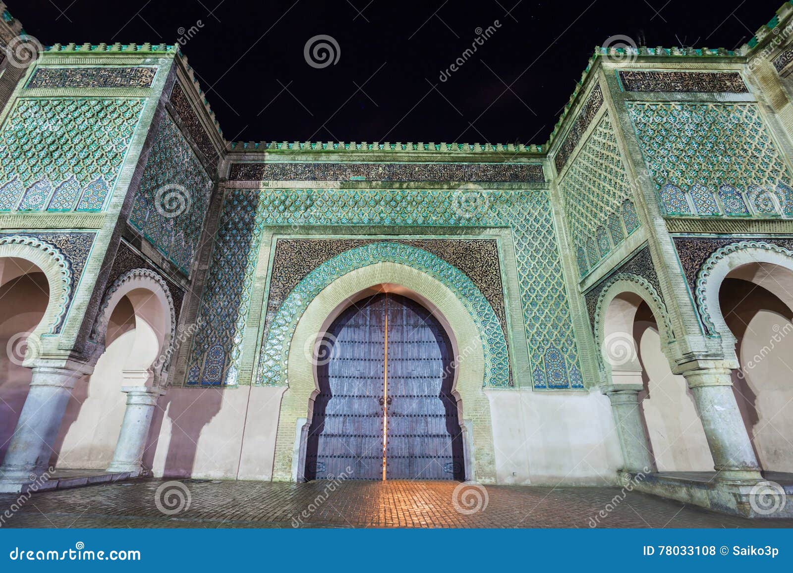 Bab Mansour Gate stock photo. Image of maghreb, mansour - 78033108