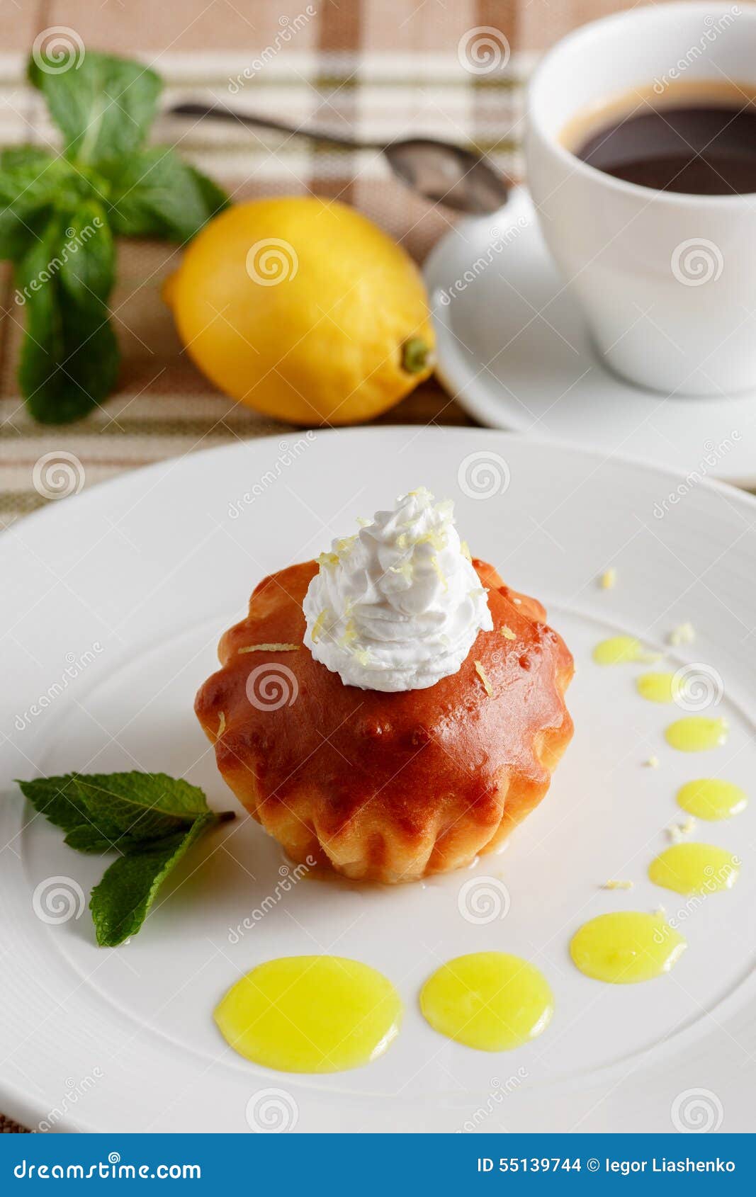 Baba based on Limoncello stock photo. Image of limoncello - 55139744