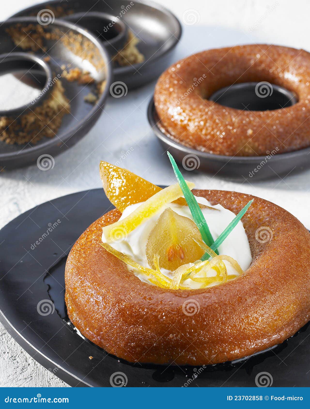 Baba with candied fruit stock photo. Image of prepared - 23702858