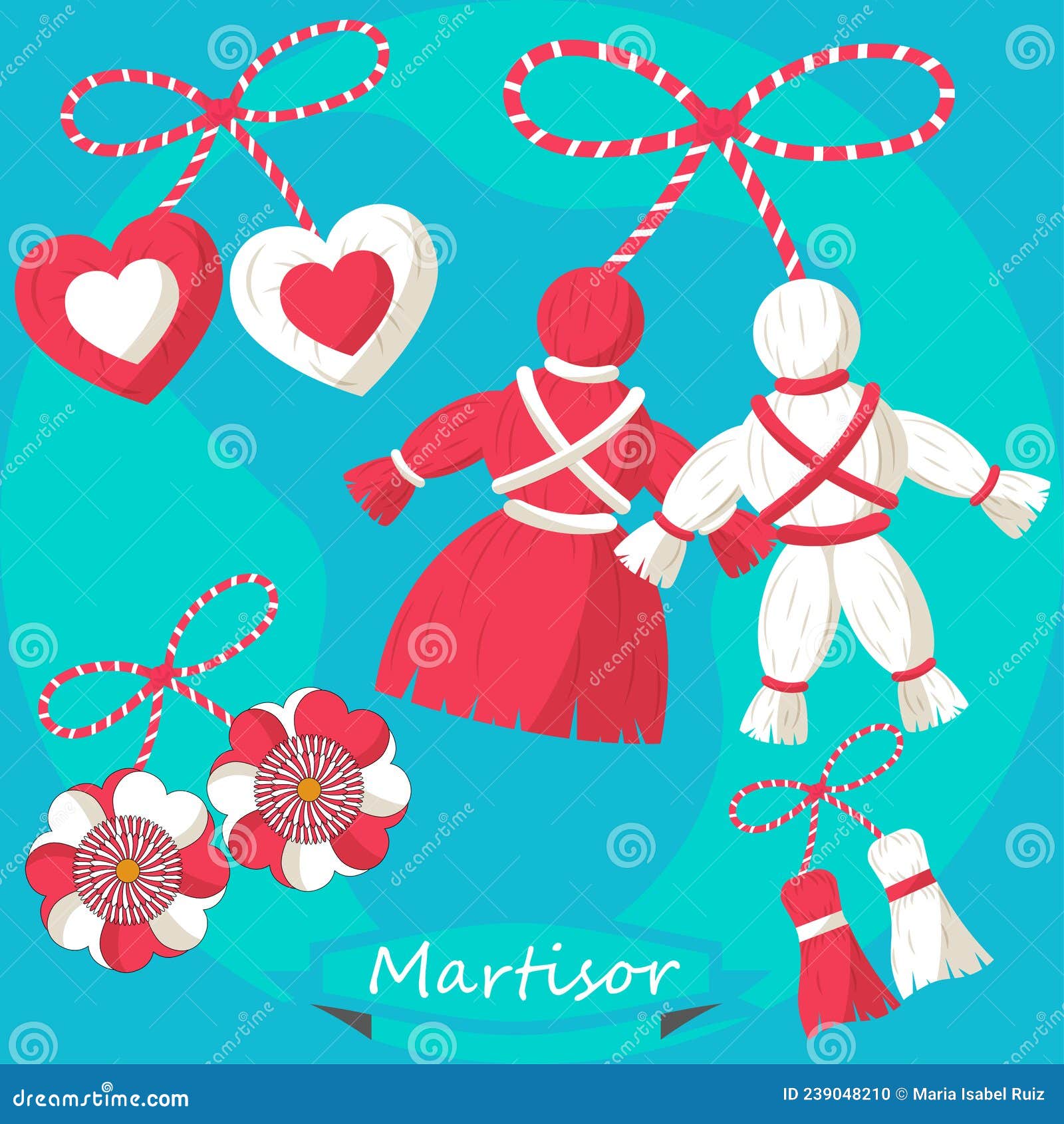 Baba Marta Background Vector Illustration | CartoonDealer.com #268171148