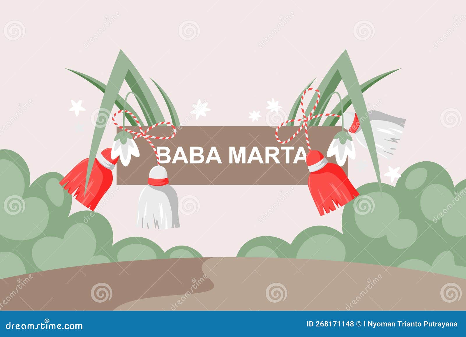 Baba Marta Background Vector Illustration | CartoonDealer.com #268171148
