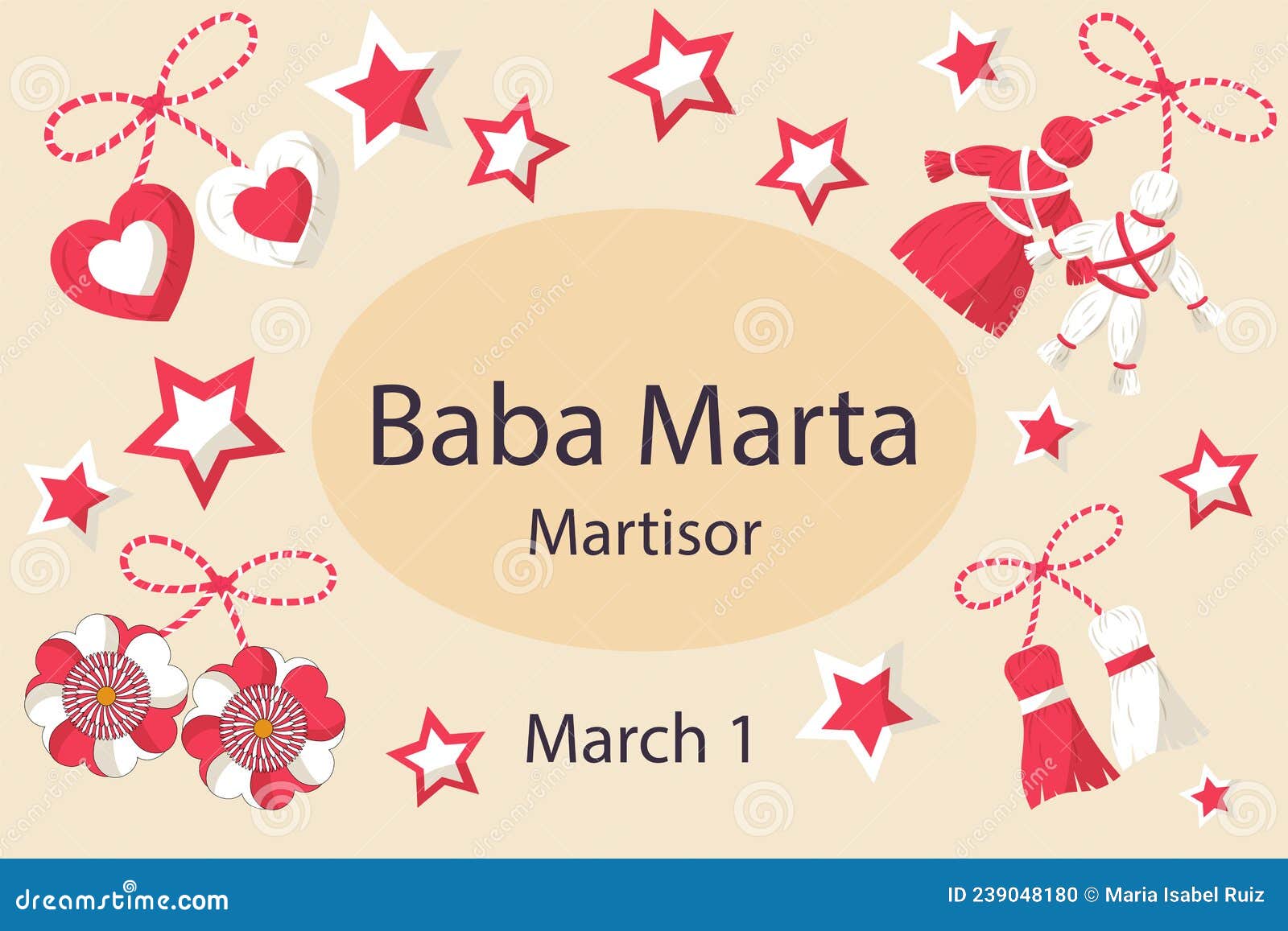 Background and Banner about Baba Marta Holiday, Bulgarian Holiday Stock ...