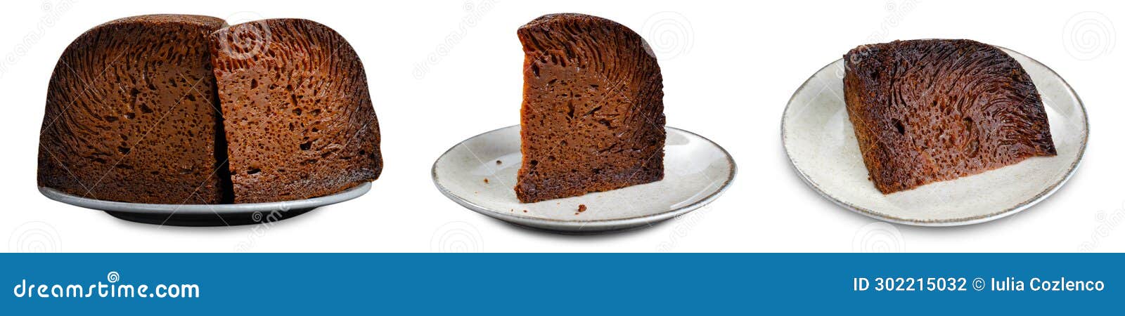 Baba Neagra, Black Baba, Traditional Moldovan Dessert on White ...