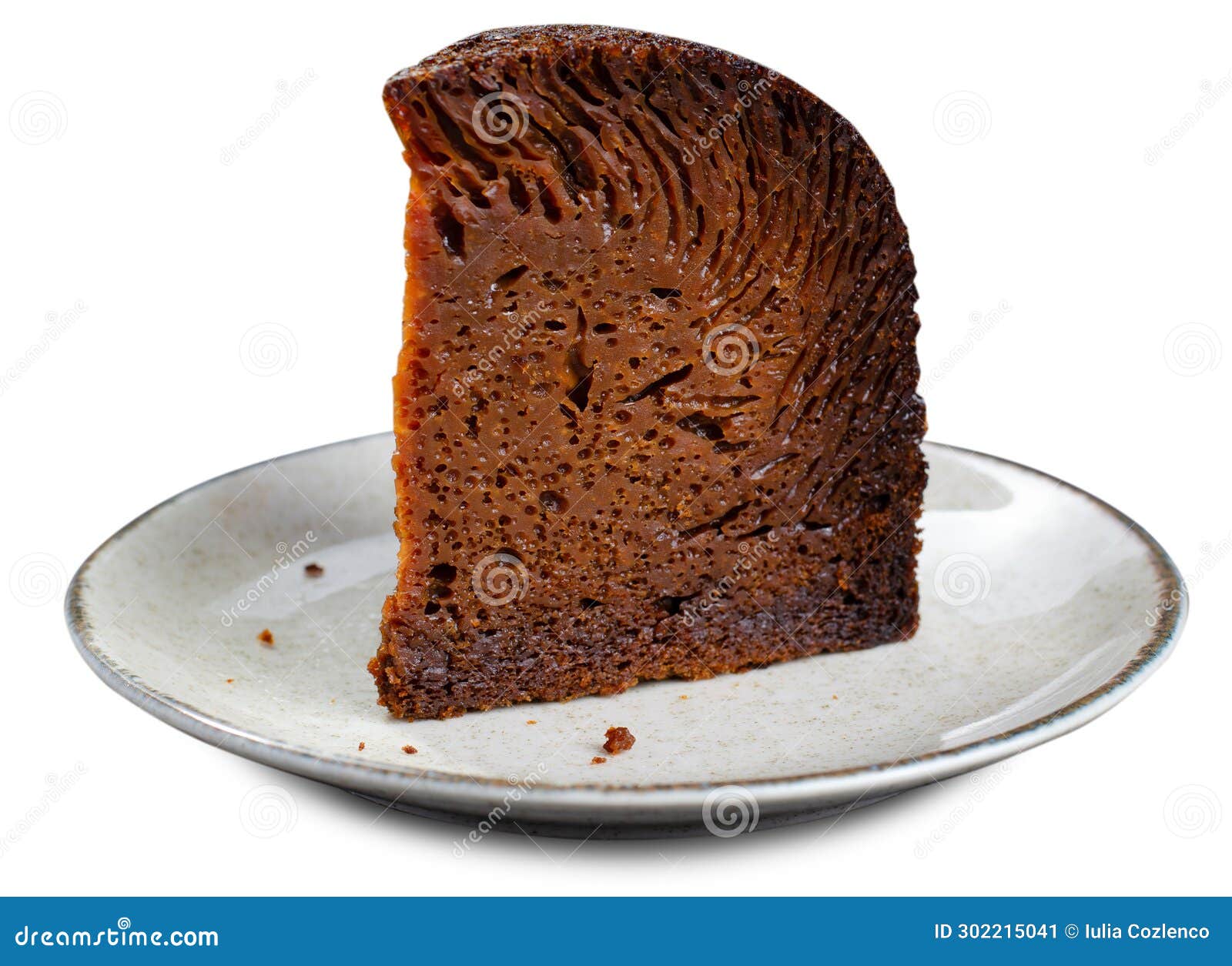 Baba Neagra, Black Baba, Traditional Moldovan Dessert on White ...