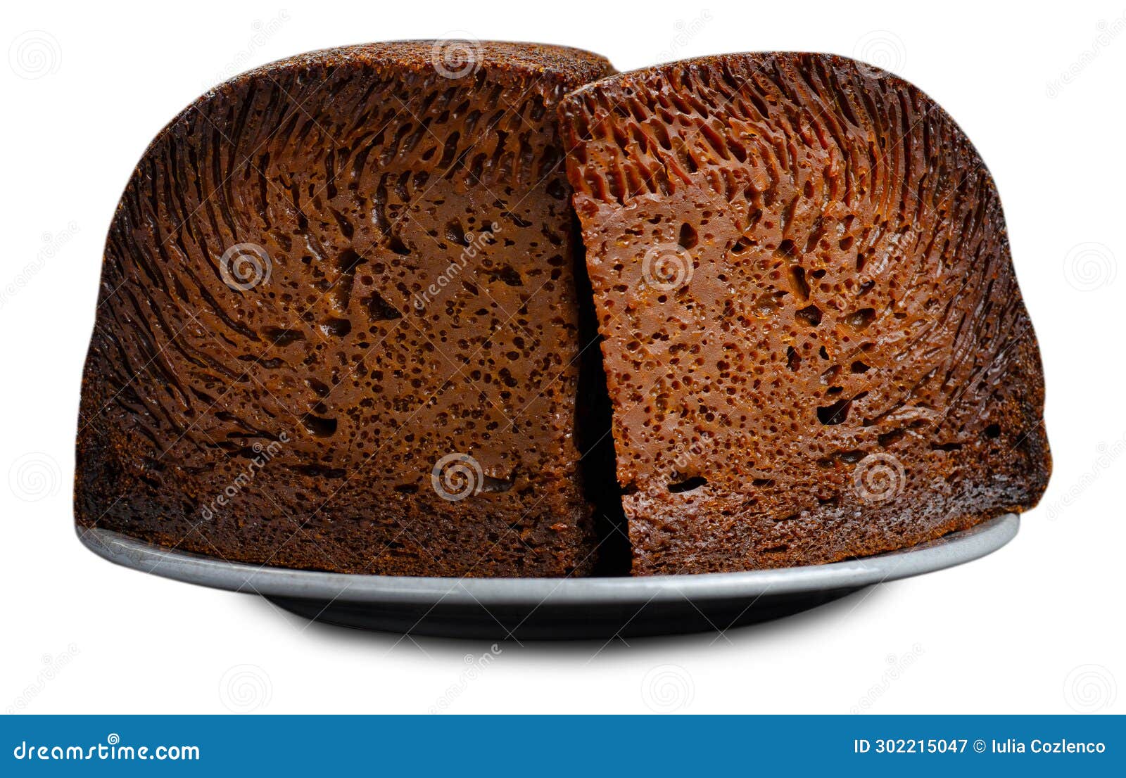 Baba Neagra, Black Baba, Traditional Moldovan Dessert on White ...