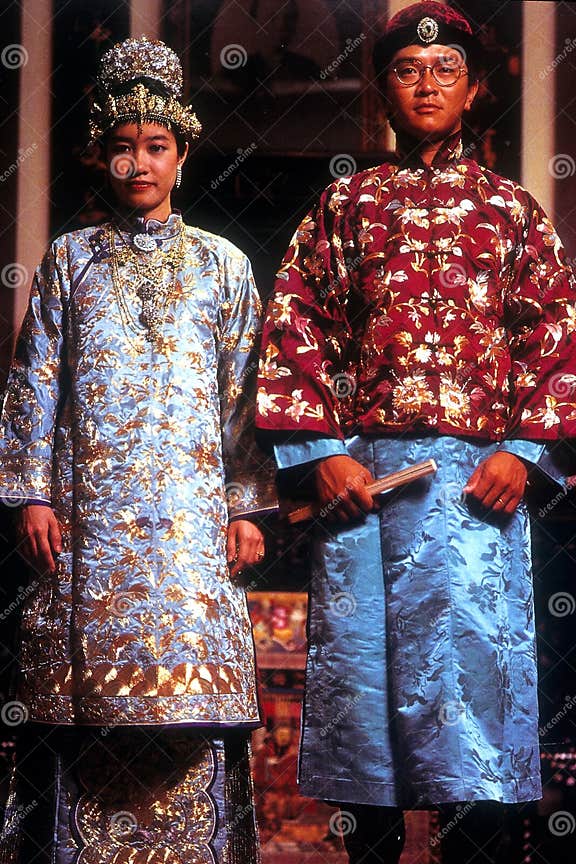 Baba Nyonya couple editorial image. Image of couple, wedding - 27796630