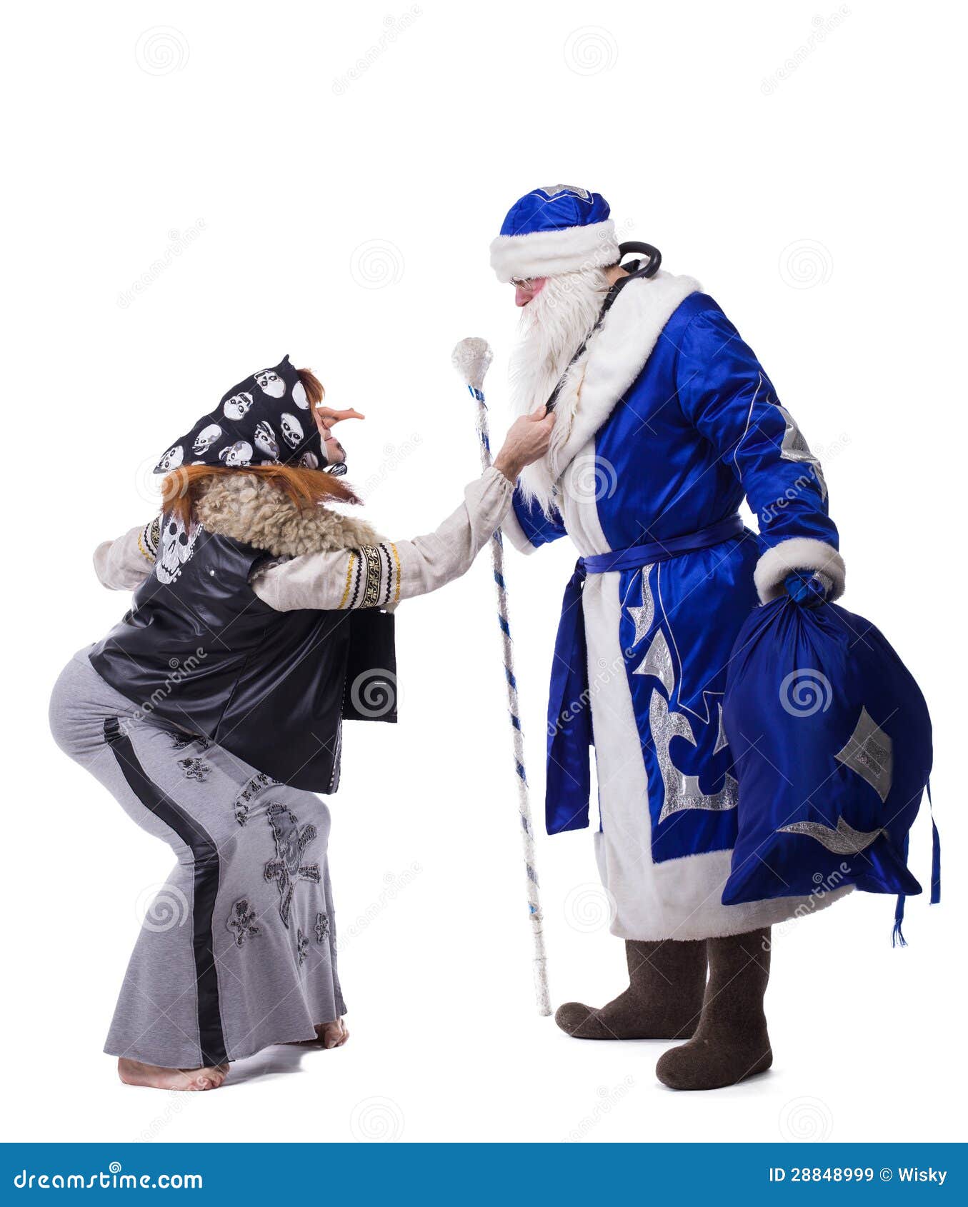 Baba Yaga and Father Christmas Stock Image - Image of clause, carnival ...