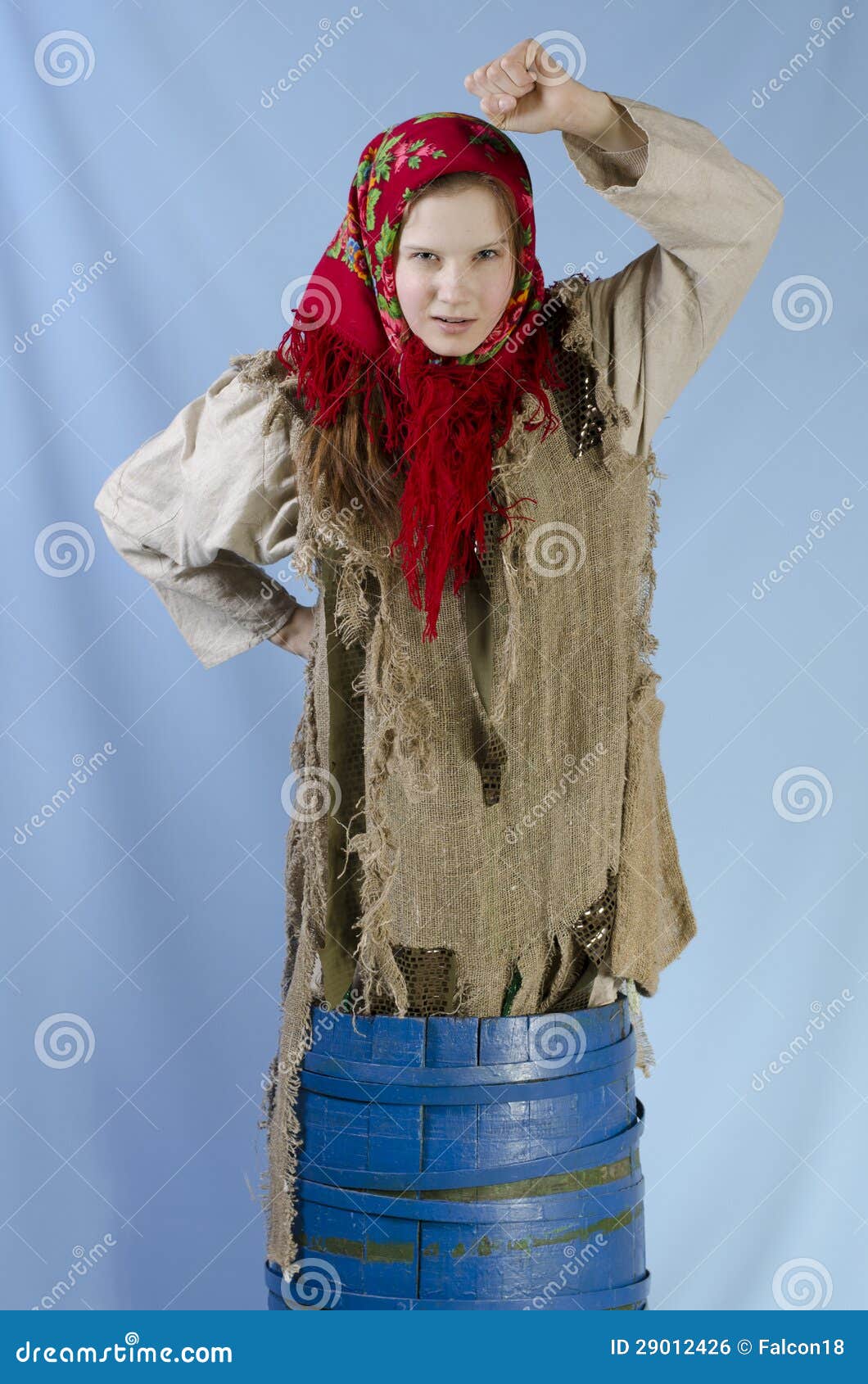 Baba Yaga in a mortar stock photo. Image of russian, outerwear - 29012426
