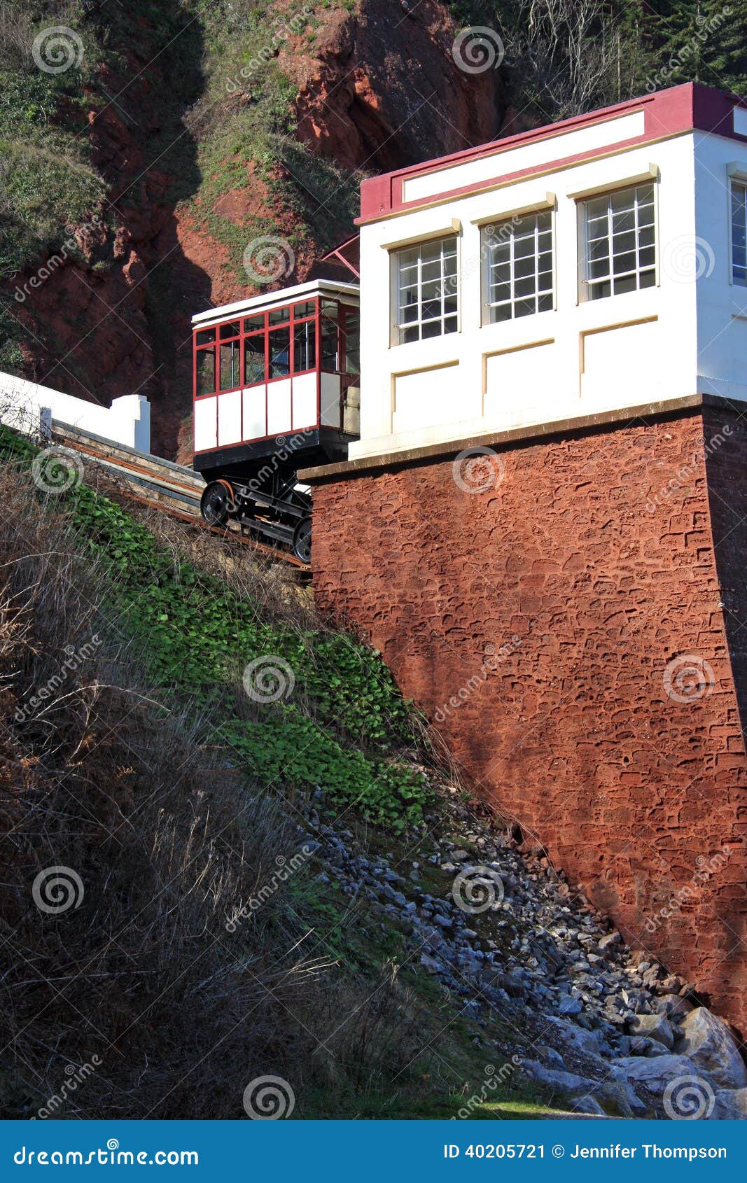 Babbacombe Cliff Railway stock image. Image of vintage - 40205721