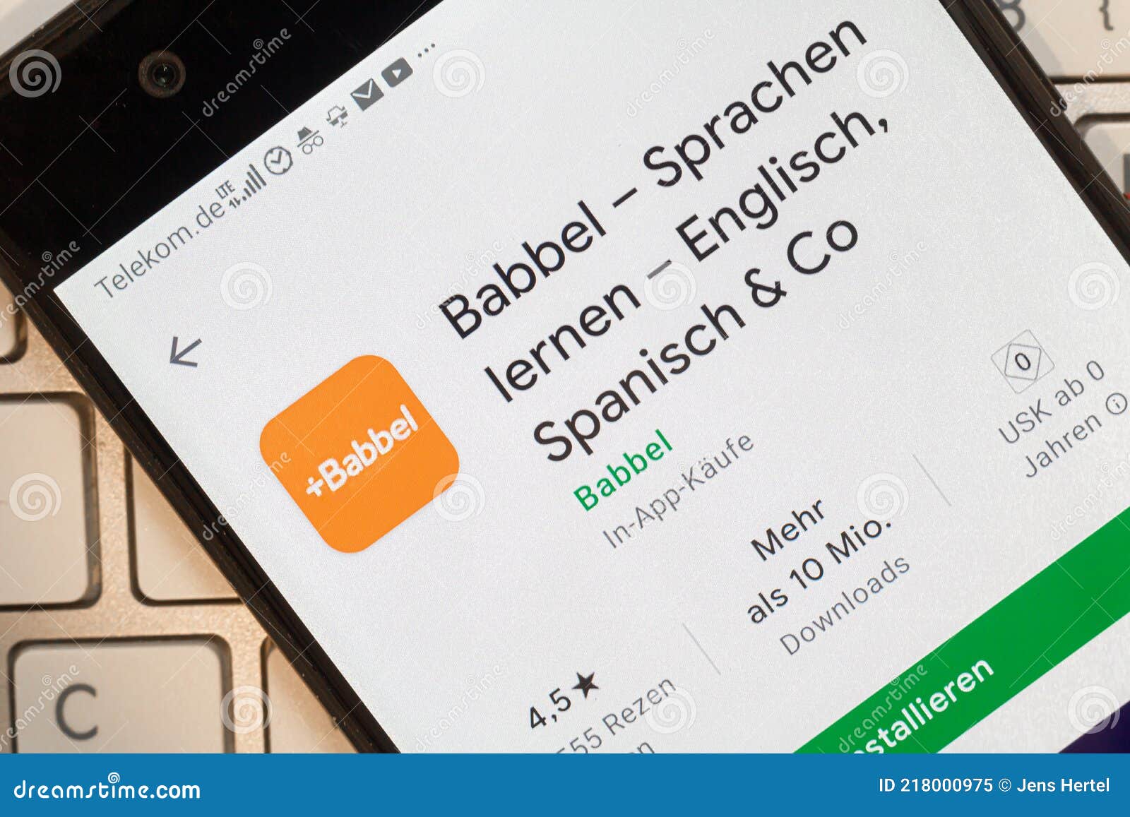 Babbel - mobile App editorial image. Image of brand - 218000975