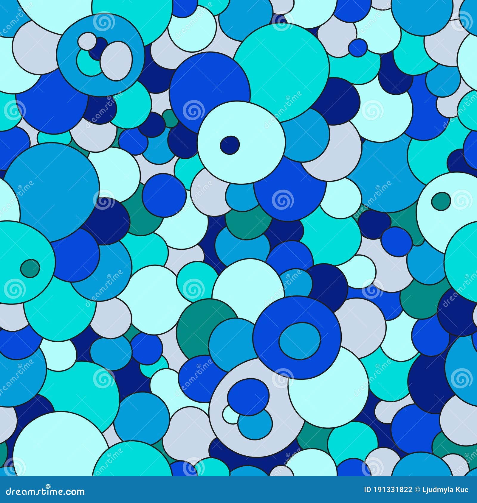 Babbles Seamless Vector Pattern Stock Vector - Illustration of endless ...