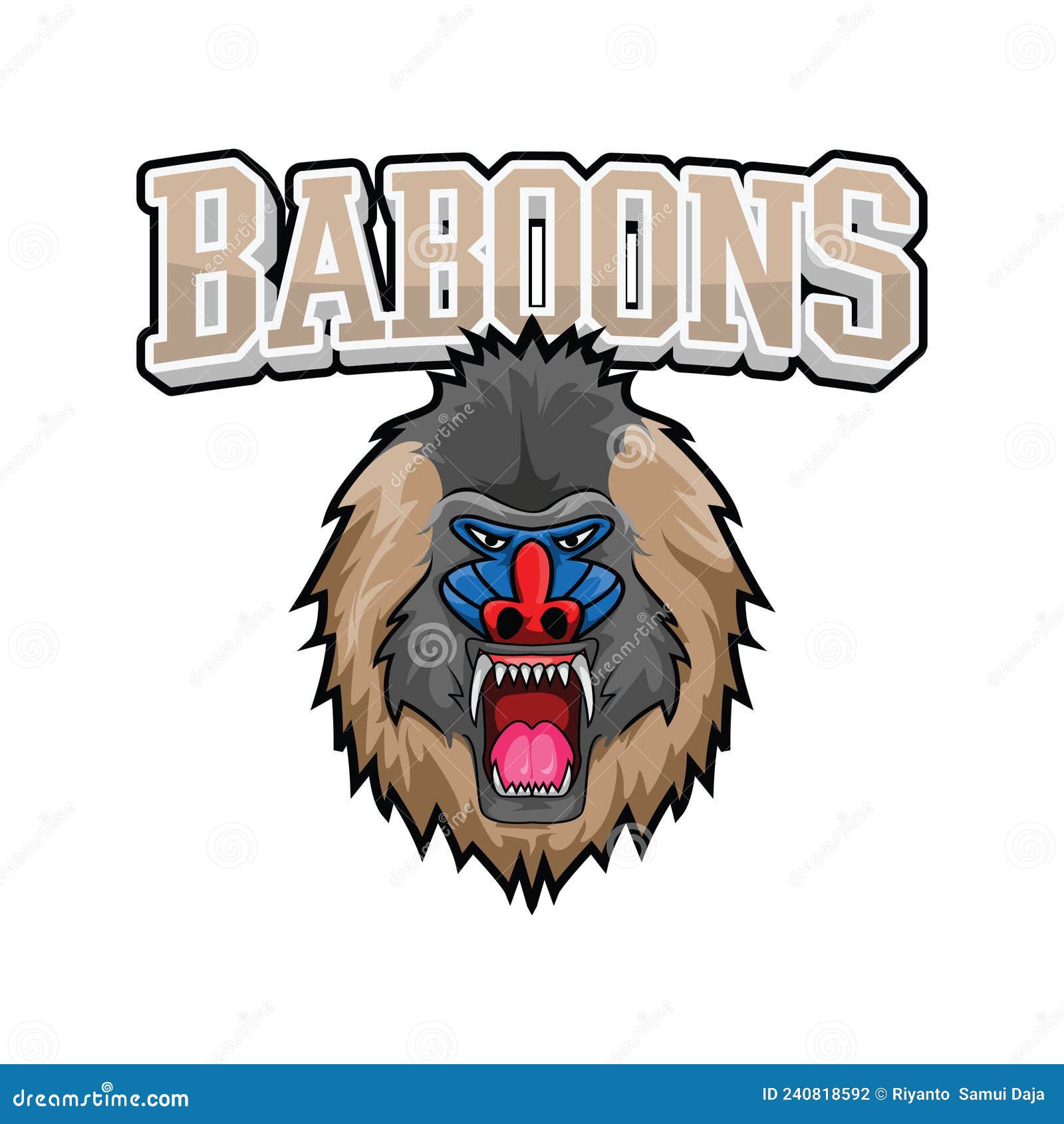 Baboons Icon, Cartoon Style Vector Illustration | CartoonDealer.com ...