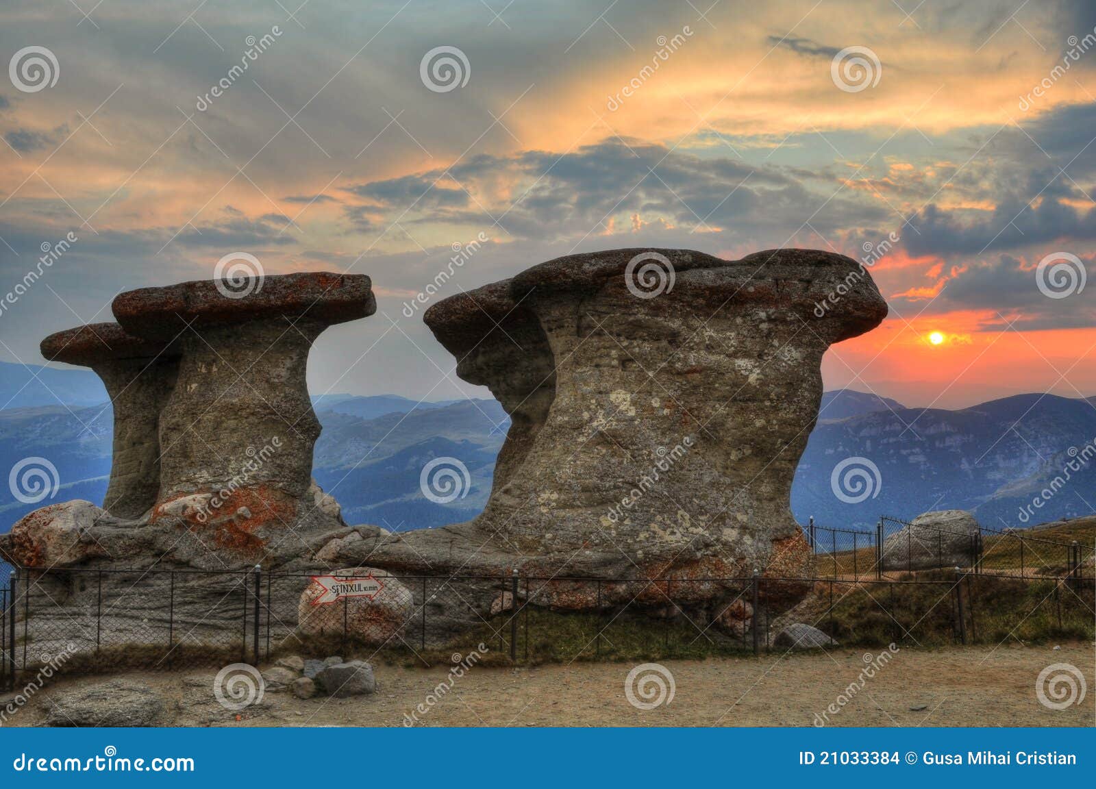 Babele, Sunset in Bucegi, Carpati, Romania Stock Photo - Image of sign ...