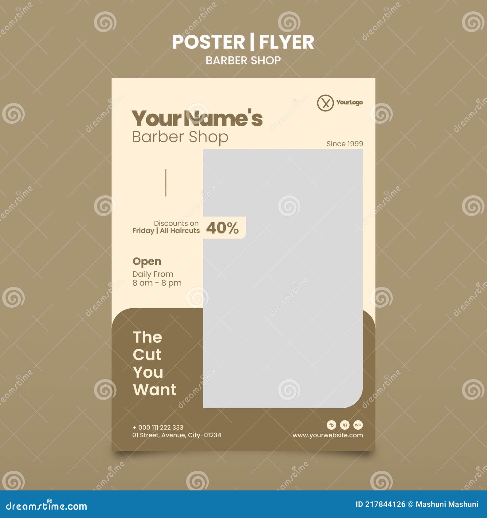 Barber Shop Flyer Poster Template Stock Illustration - Illustration of ...