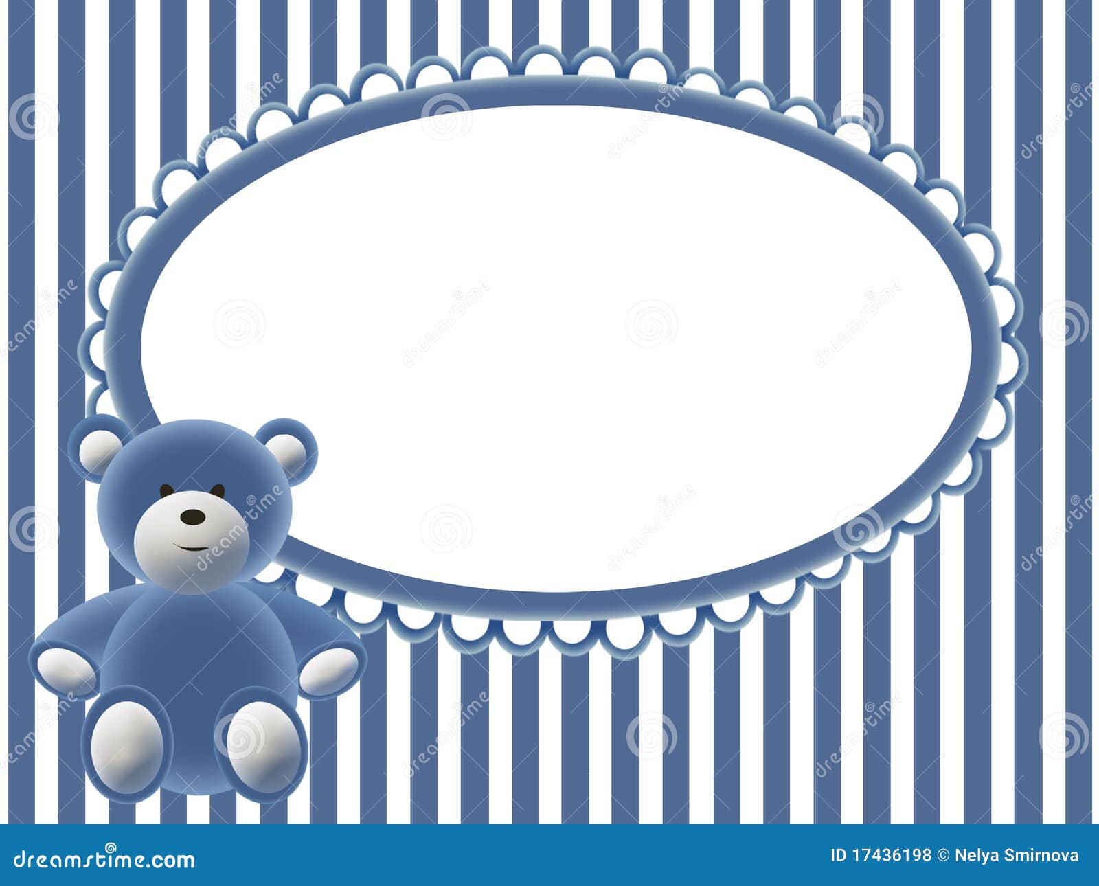 Babies Blue Background with Bear Stock Illustration - Illustration of ...
