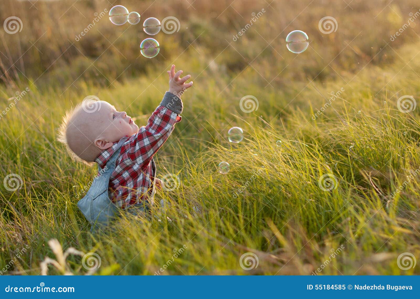Babies and a bubbles stock image. Image of catch, reach - 55184585