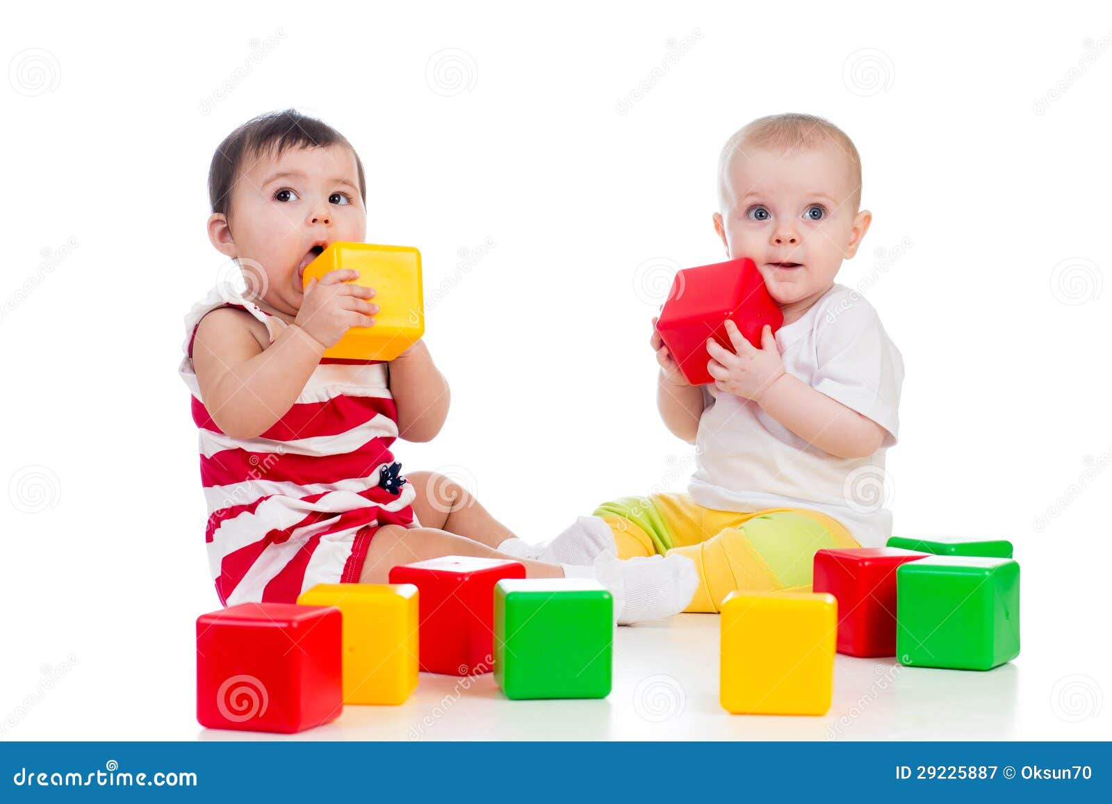 Babies girls playing stock image. Image of creativity - 29225887