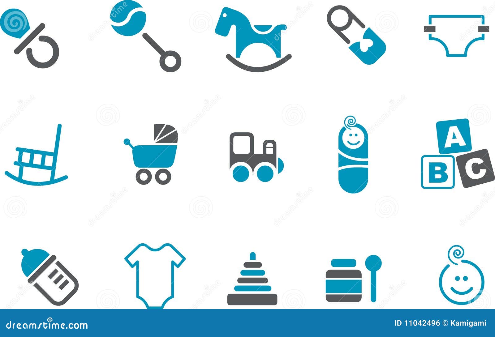 Babies Icon Set stock illustration. Illustration of computer - 11042496