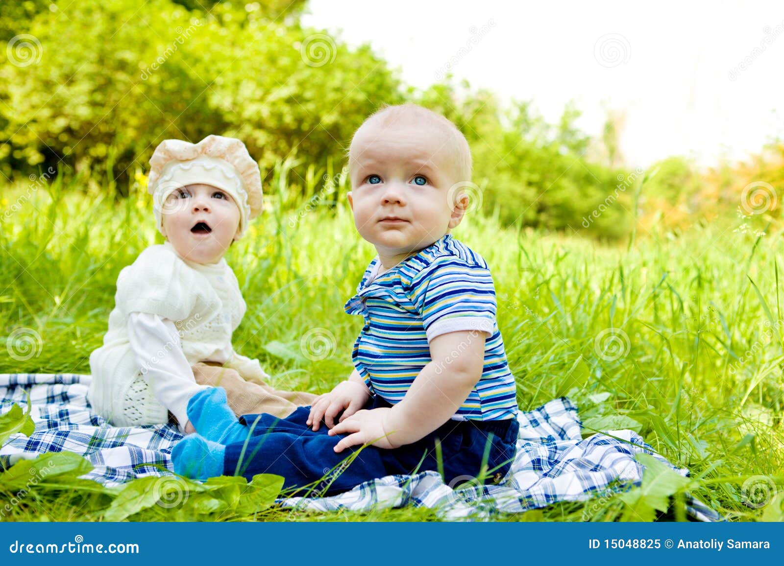Babies in park stock image. Image of lifestyle, friendship - 15048825