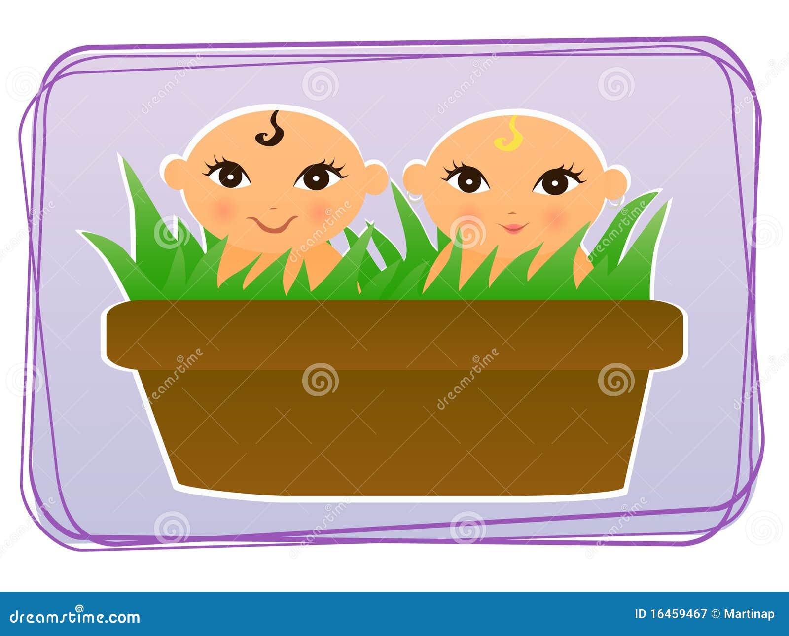 Babies in a pot stock vector. Illustration of baby, child - 16459467