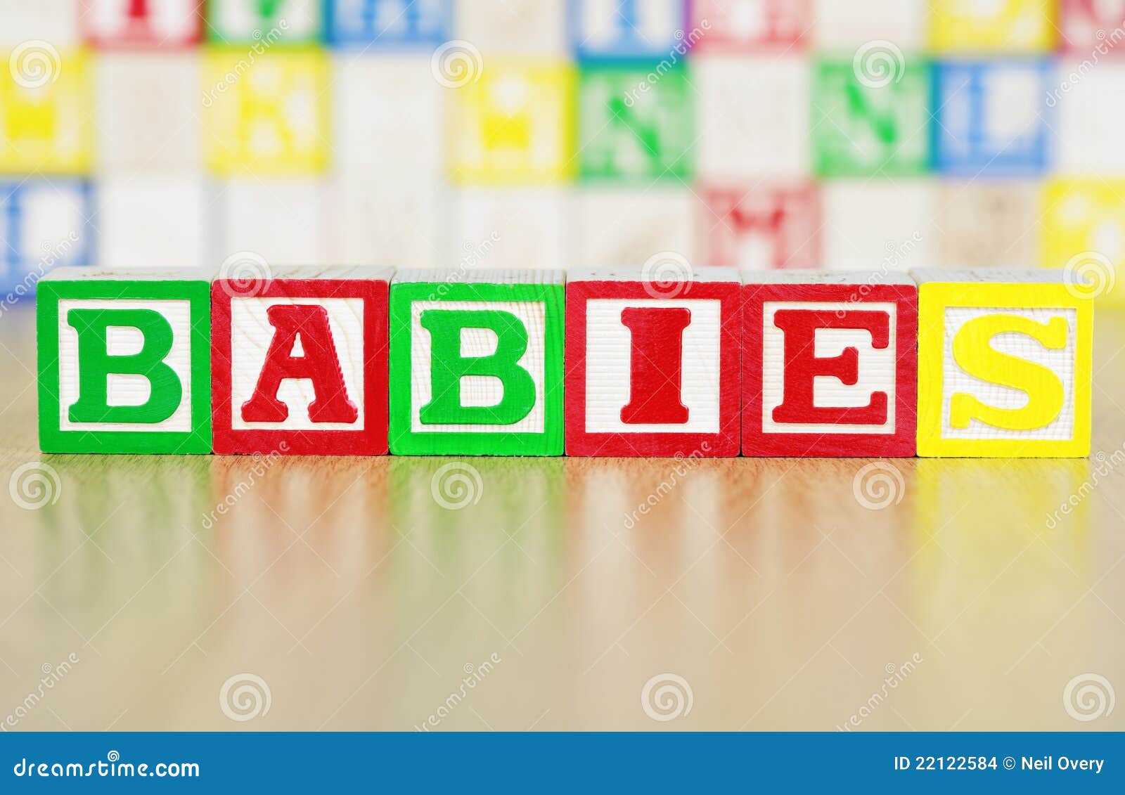 Babies Spelled Out in Alphabet Building Blocks Stock Photo - Image of ...
