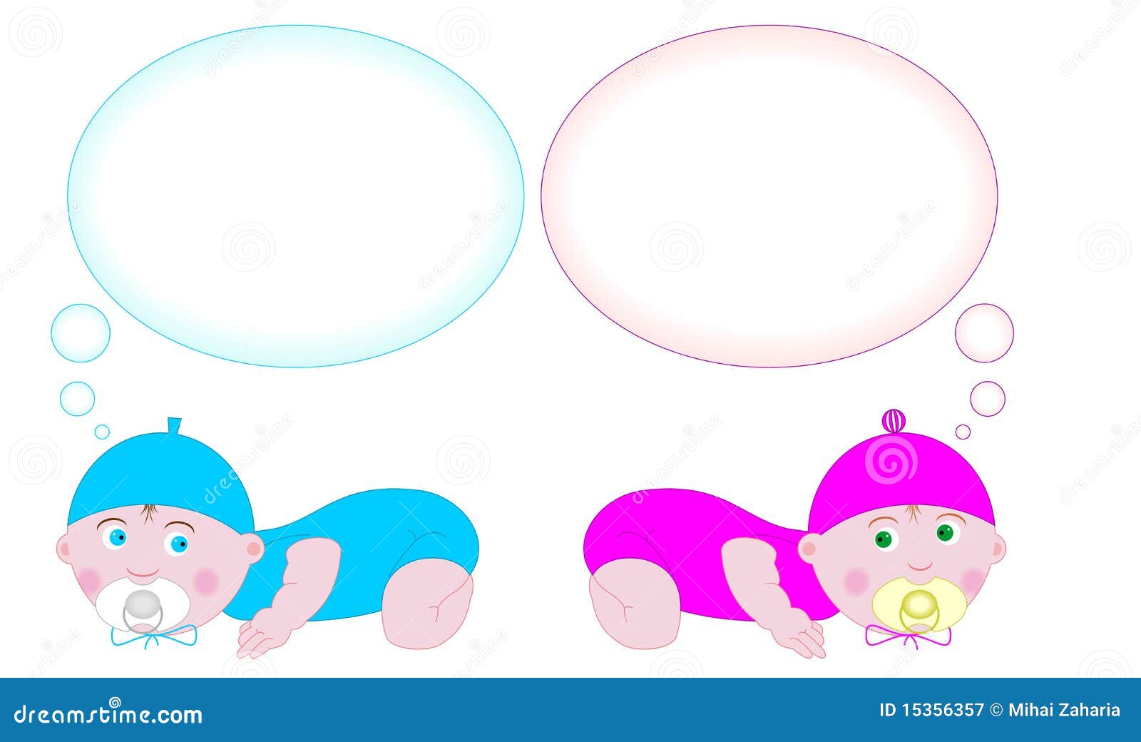 Babies thinking stock vector. Illustration of babies - 15356357