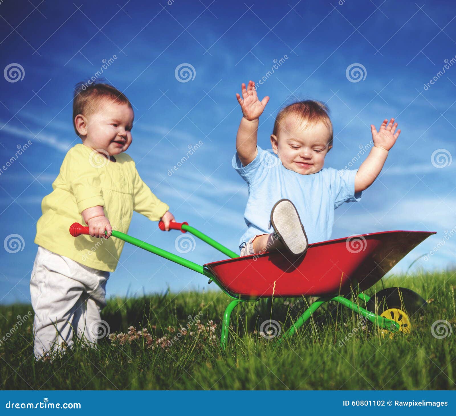 Babies Toddlers Enjoyment Fun Playing Concept Stock Photo - Image of ...