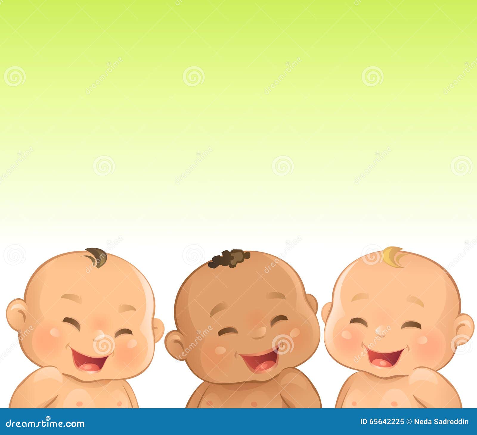 Babies stock vector. Illustration of black, human, babies - 65642225
