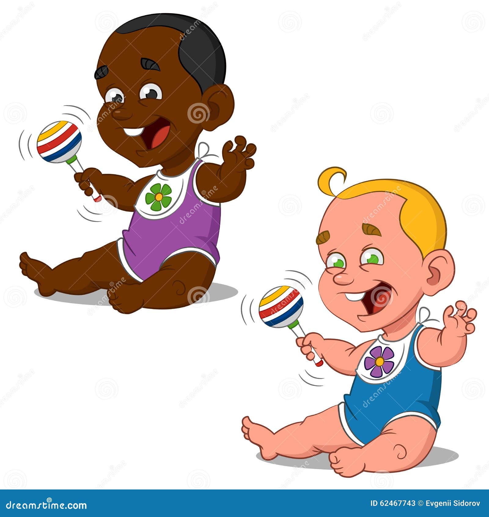 Babies. stock vector. Illustration of cute, brown, cheerful - 62467743