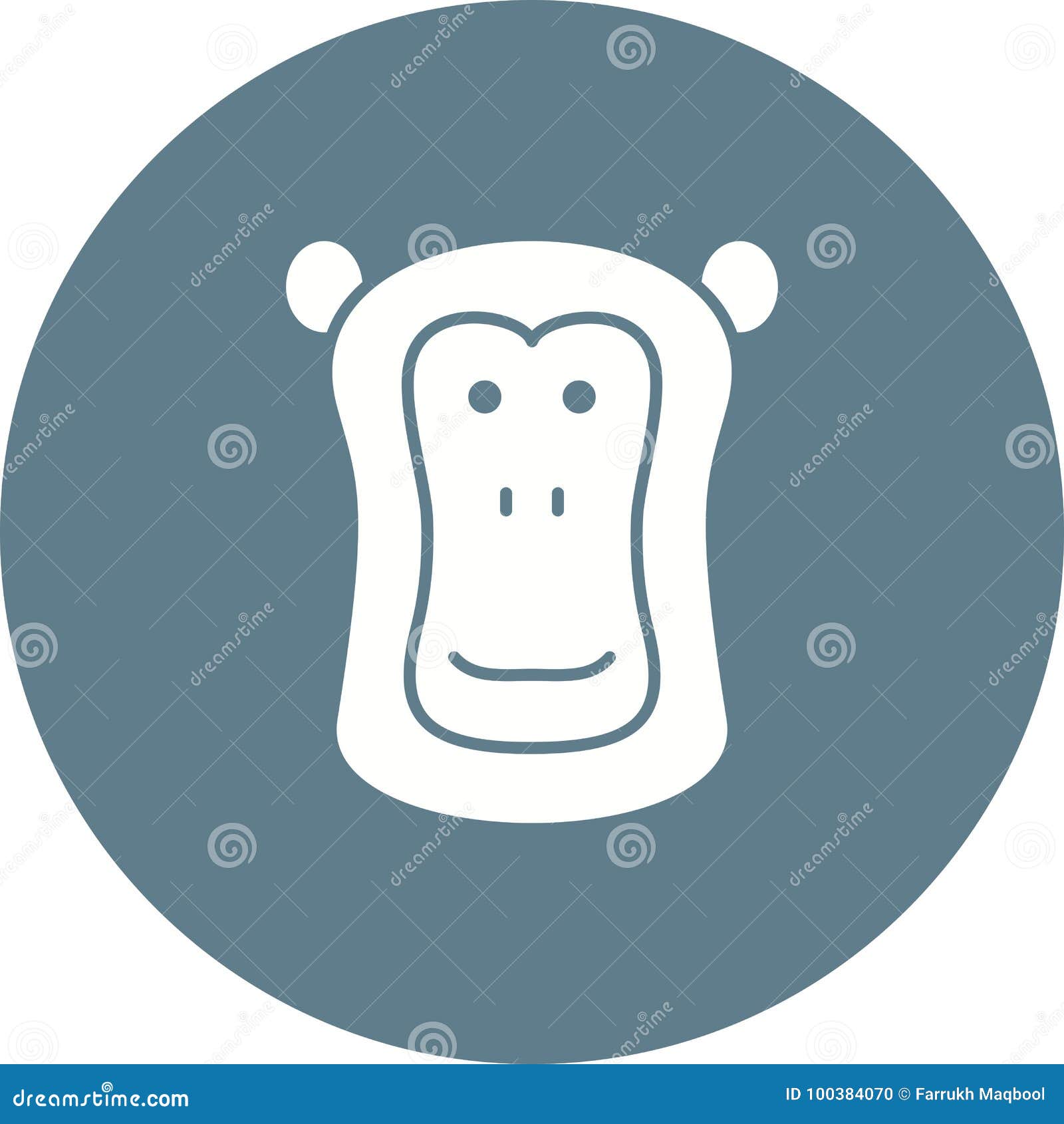Baboon Face stock vector. Illustration of tropical, face - 100384070