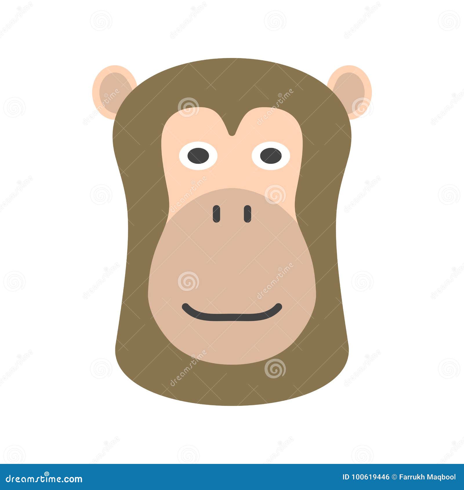 Baboon Face stock vector. Illustration of monkey, mammal - 100619446