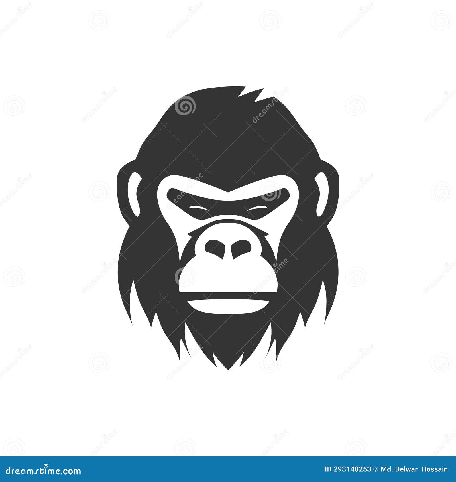 Baboon Icon. Trendy Modern Flat Linear Vector Baboon Icon On White ...