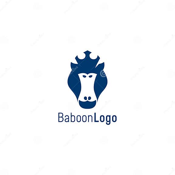 Baboon Logo Design. Monkey Face Logo Vector Stock Vector - Illustration ...