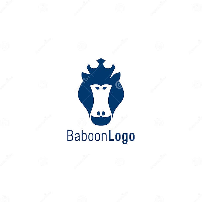 Baboon Logo Design. Monkey Face Logo Vector Stock Vector - Illustration ...