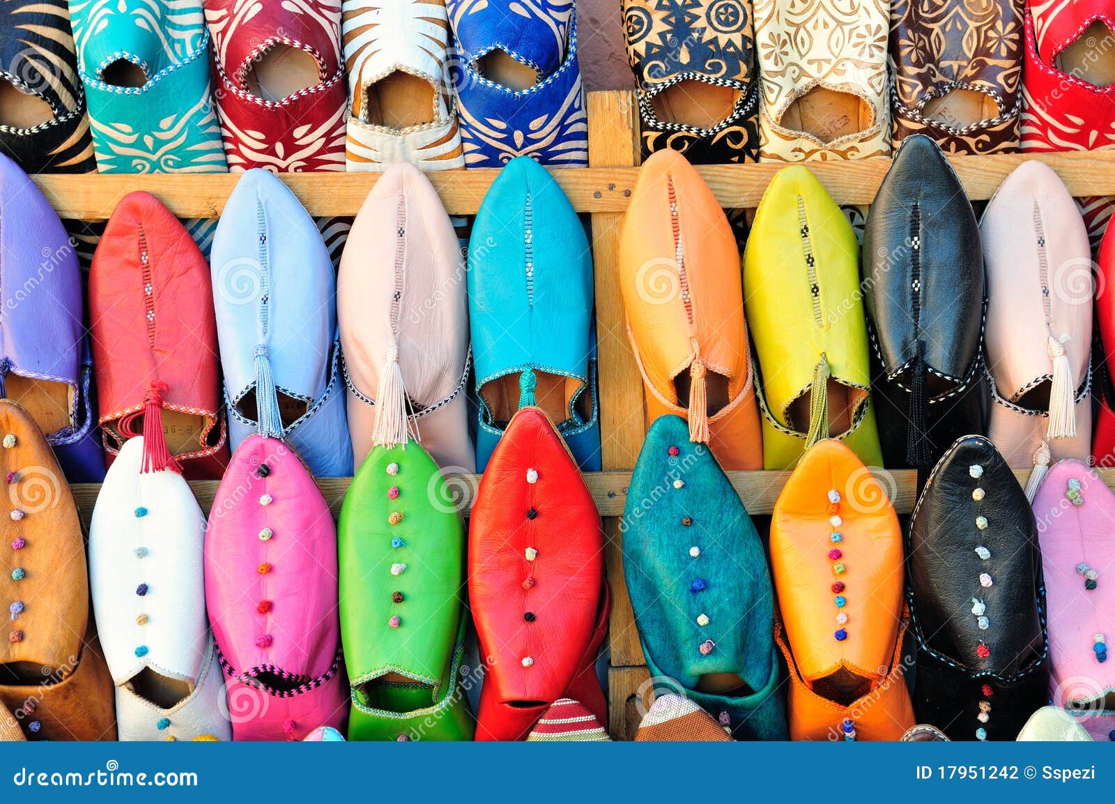 Babouches Typical Moroccan Shoes Stock Photo - Image of palace ...