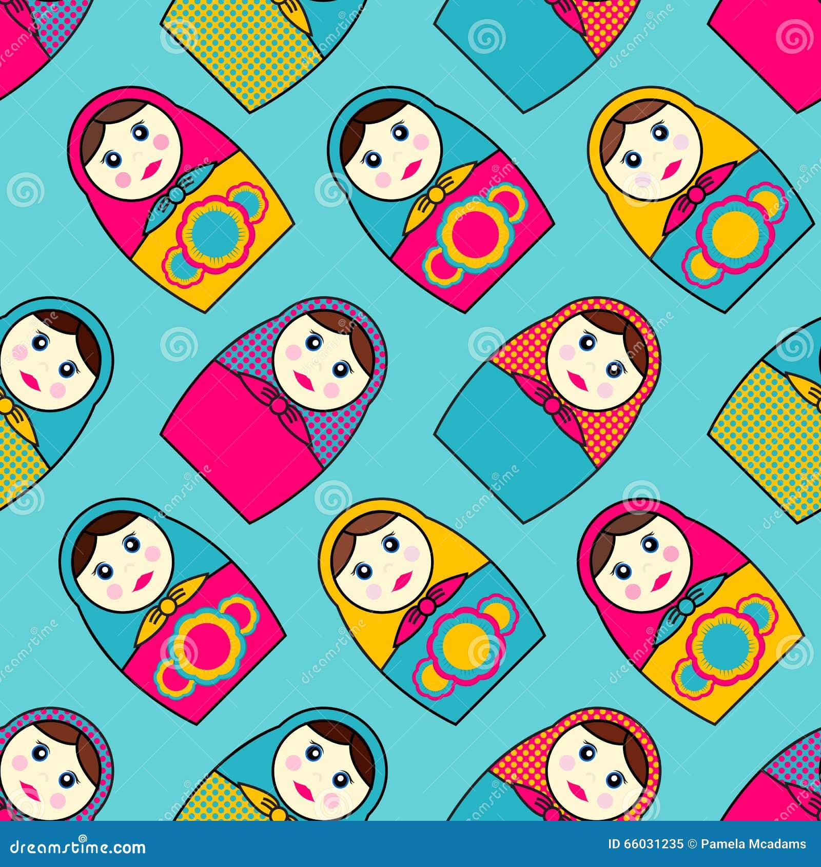 Babushka Dolls stock vector. Illustration of pattern - 66031235