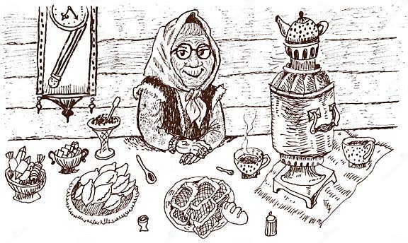 Babushka (vetor) ilustração do vetor. Ilustração de partido - 44729511