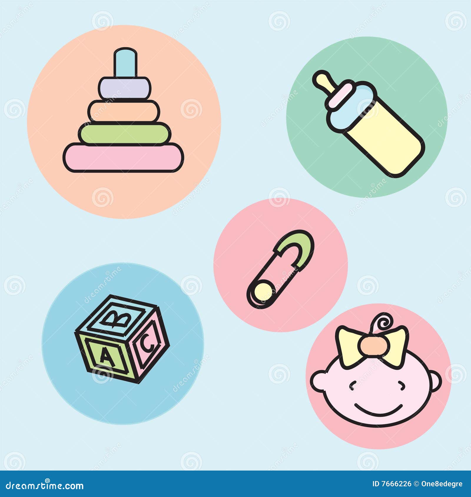 Baby 01 stock illustration. Illustration of infant, smiling - 7666226