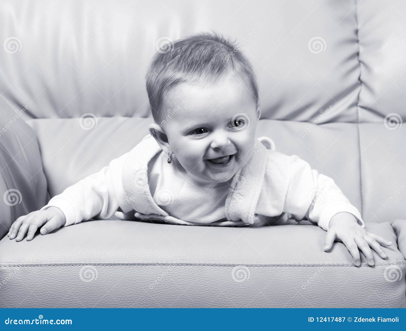 Baby stock image. Image of alert, caucasian, baby, inquisitive - 12417487