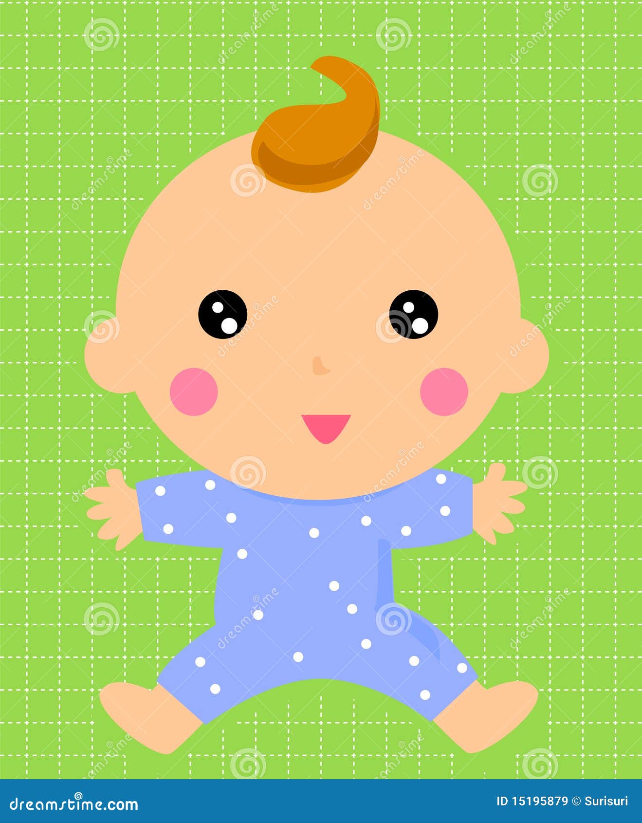 Baby stock vector. Illustration of cute, born, cartoon - 15195879