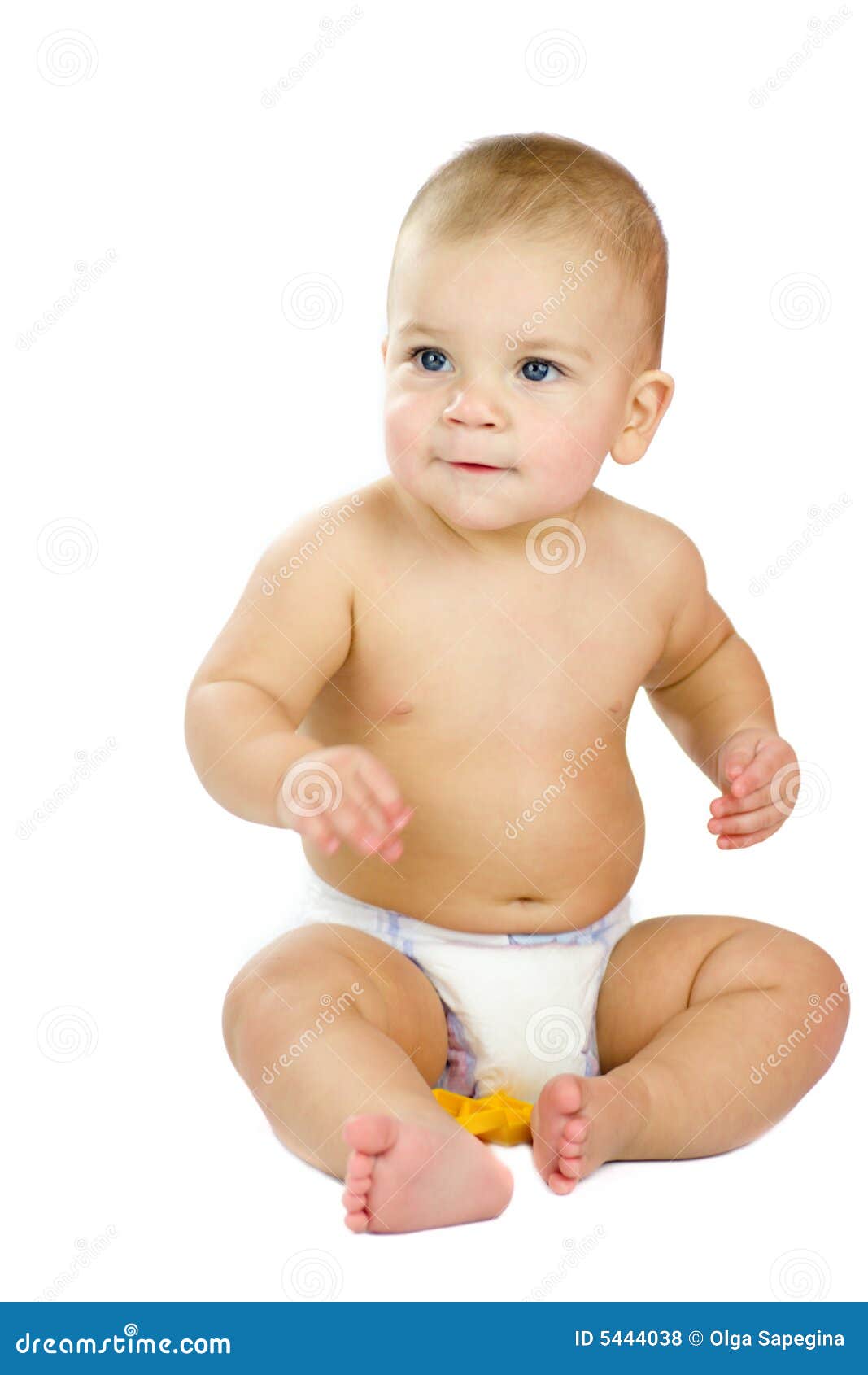 Baby stock photo. Image of bady, studio, nappy, small - 5444038
