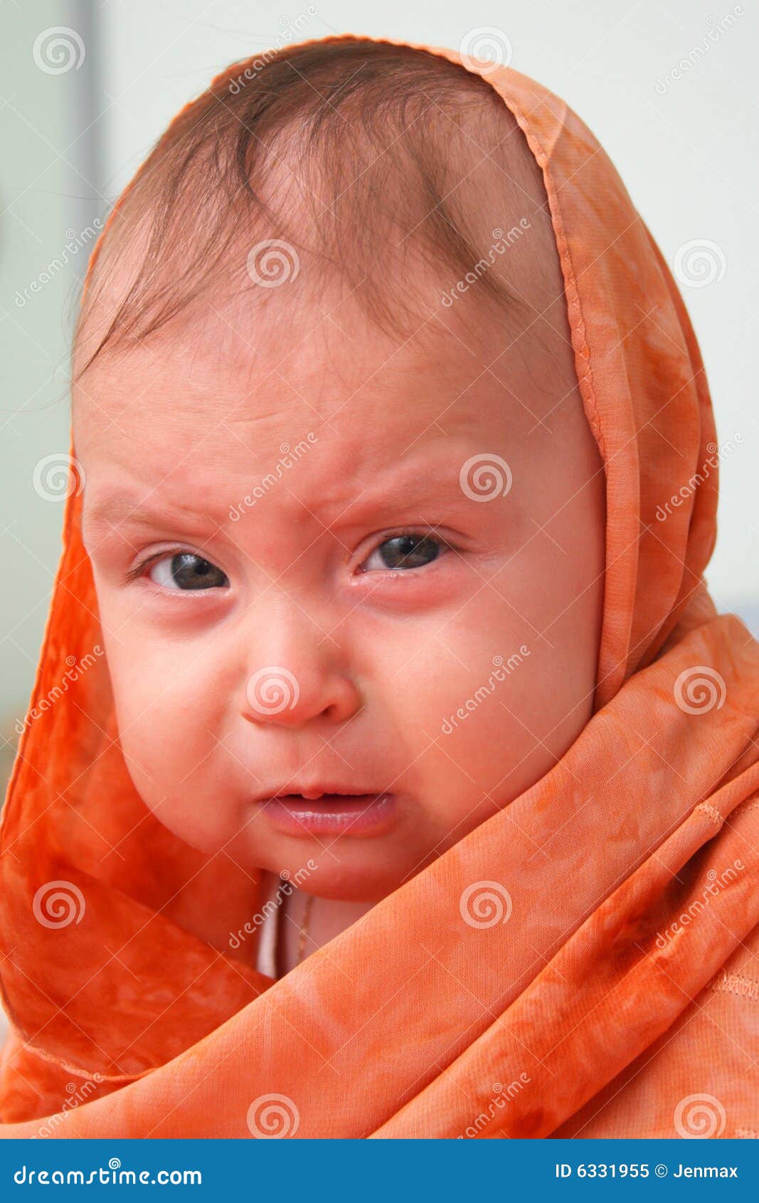 Baby stock image. Image of orange, angry, childhood, face - 6331955