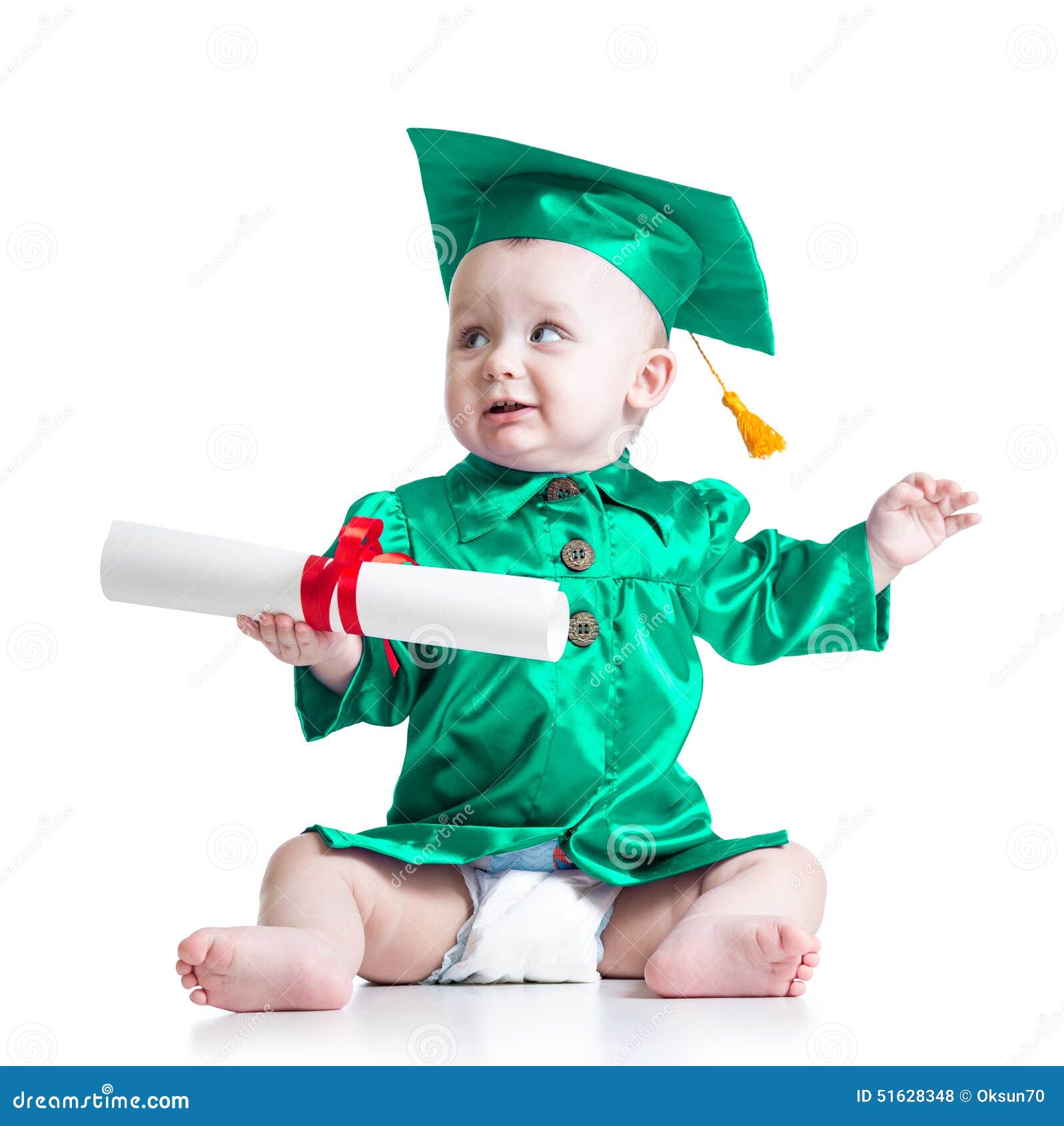 Baby in Academician Clothes Stock Photo - Image of graduation, graduate ...