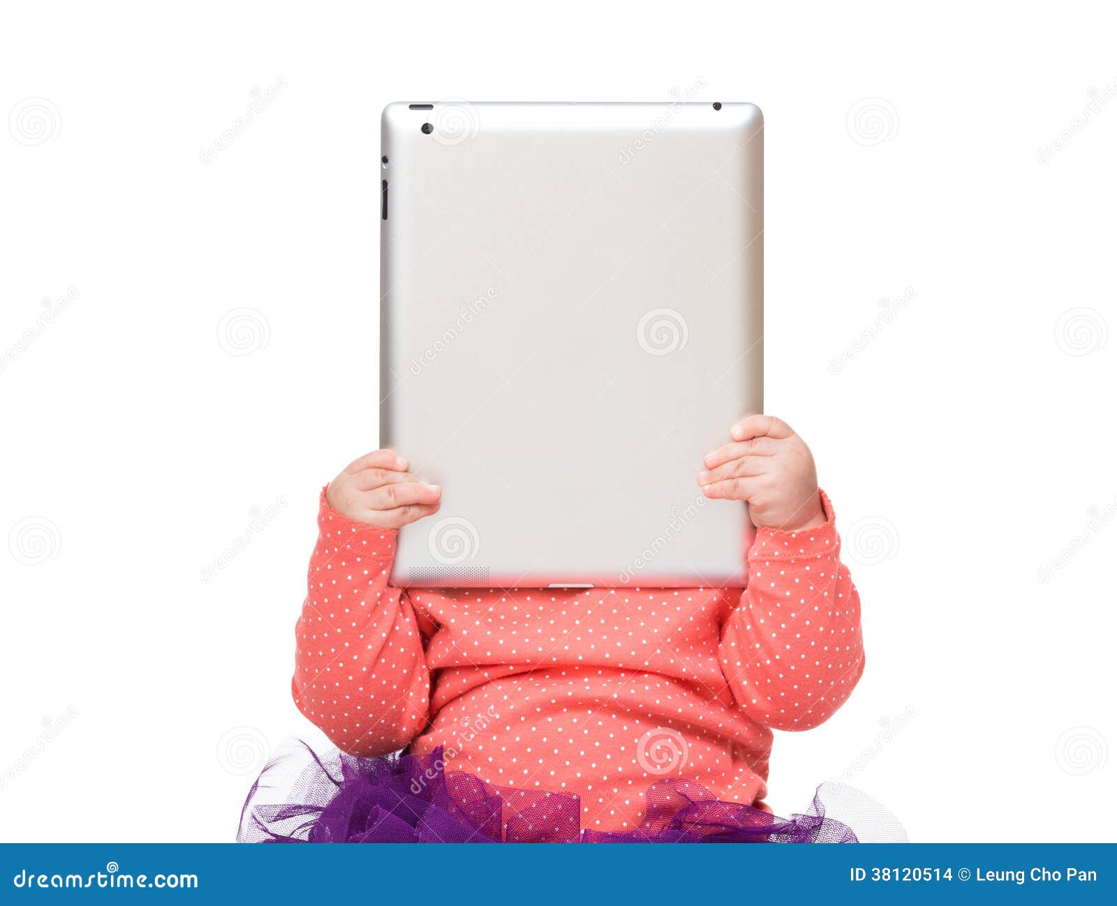 Baby Addict To Digital Tablet Stock Photo - Image of device, holding ...