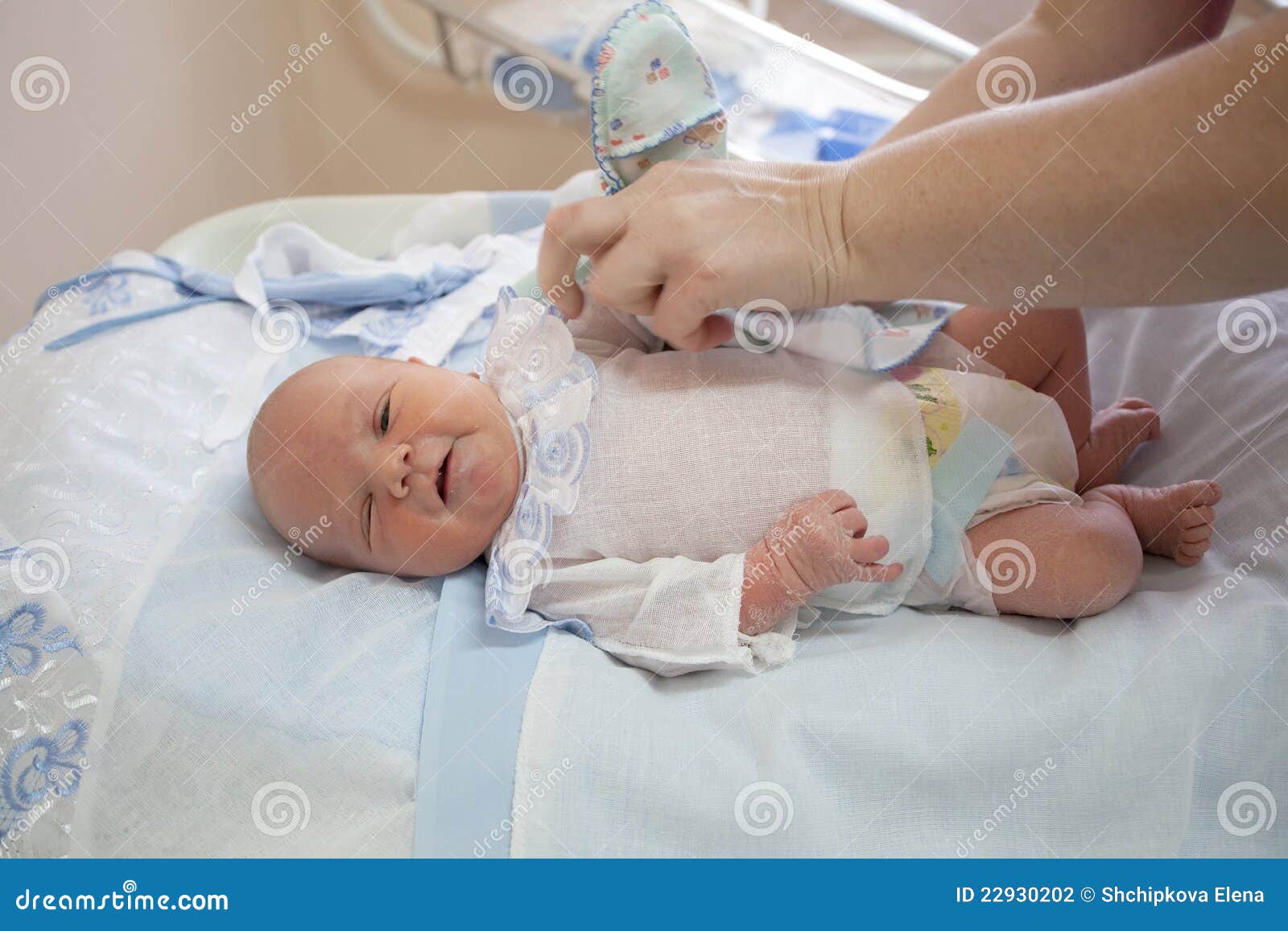 Baby at the age of 4 days stock photo. Image of dresses - 22930202